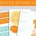 Prayer Board Starter Kit | Orange, Blue, Yellow Prayer Board Template ...