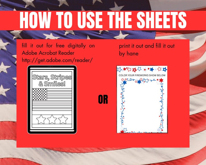 Kids 4th of July Coloring and Activity Pages, Digital Download ...