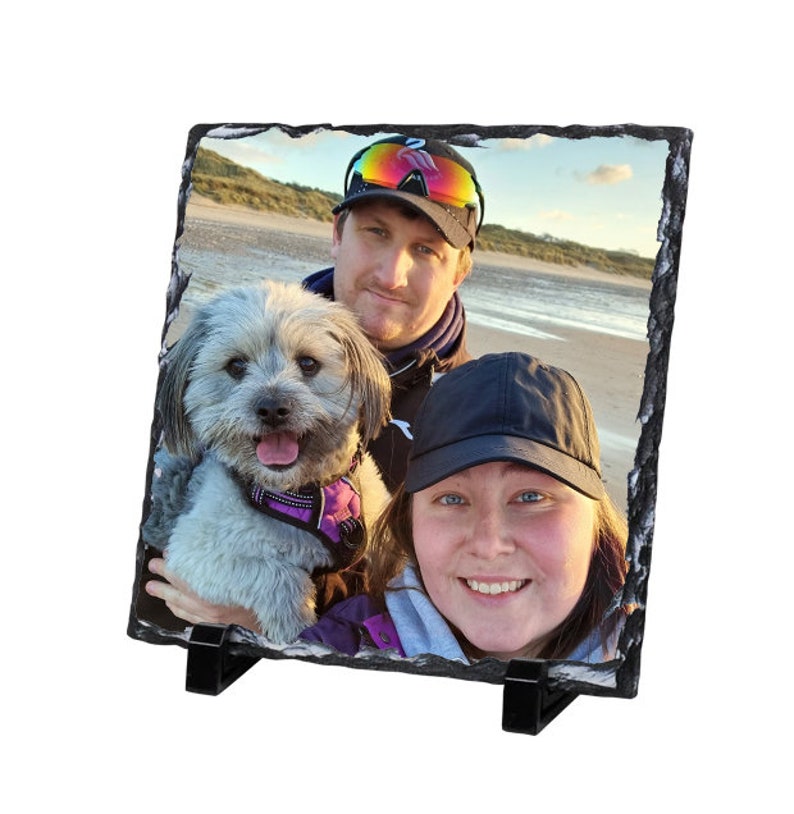 Beautiful Slate Photo Display With Stand 20x20cm - Etsy