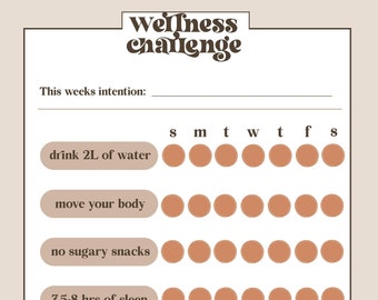 March 2023 Printable Wellness Bingo Challenge - Etsy
