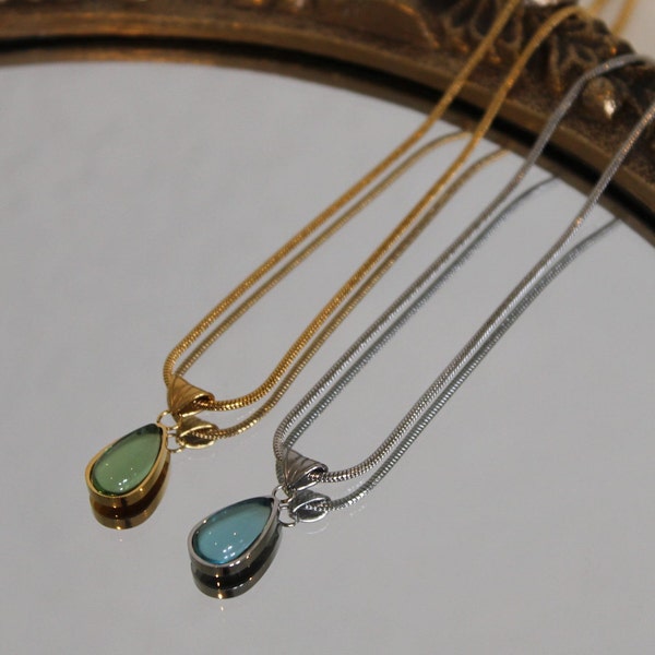 Tear Drop Necklace - Etsy