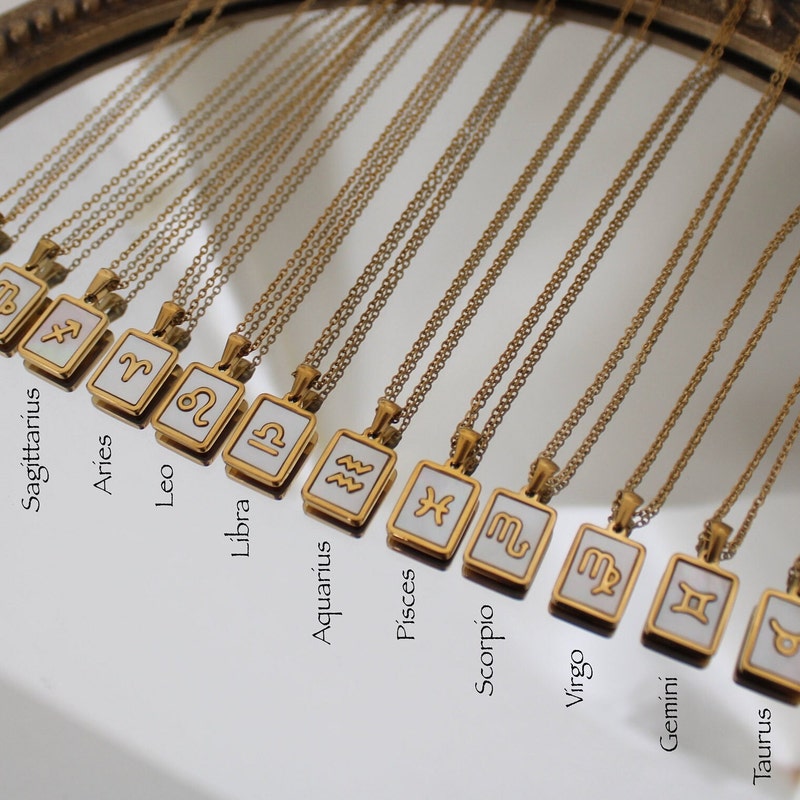 Zodiac Sign Necklace - Etsy