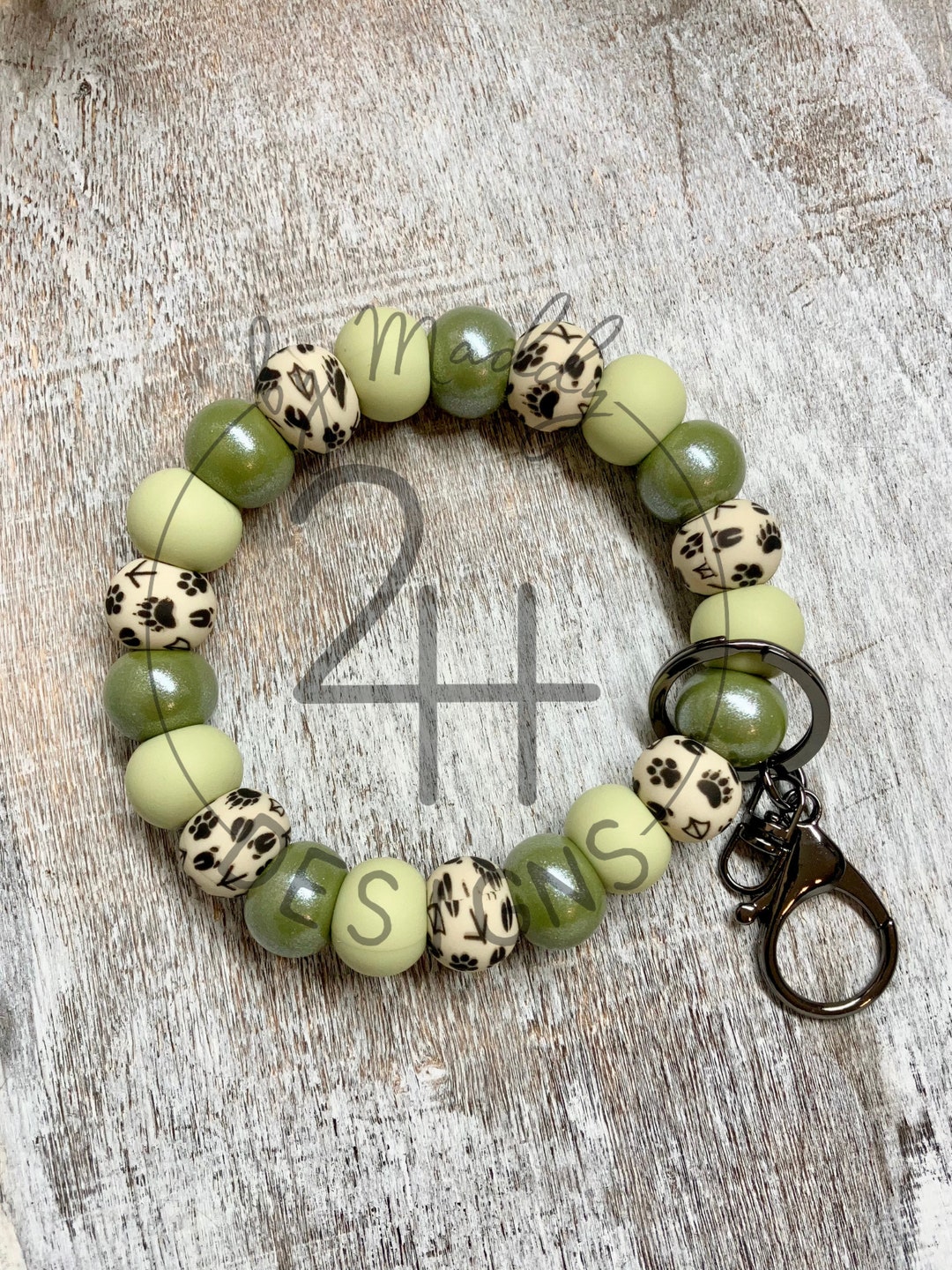 Animal Track Print and Sage Green Key Ring Craft Kit / Keychain ...