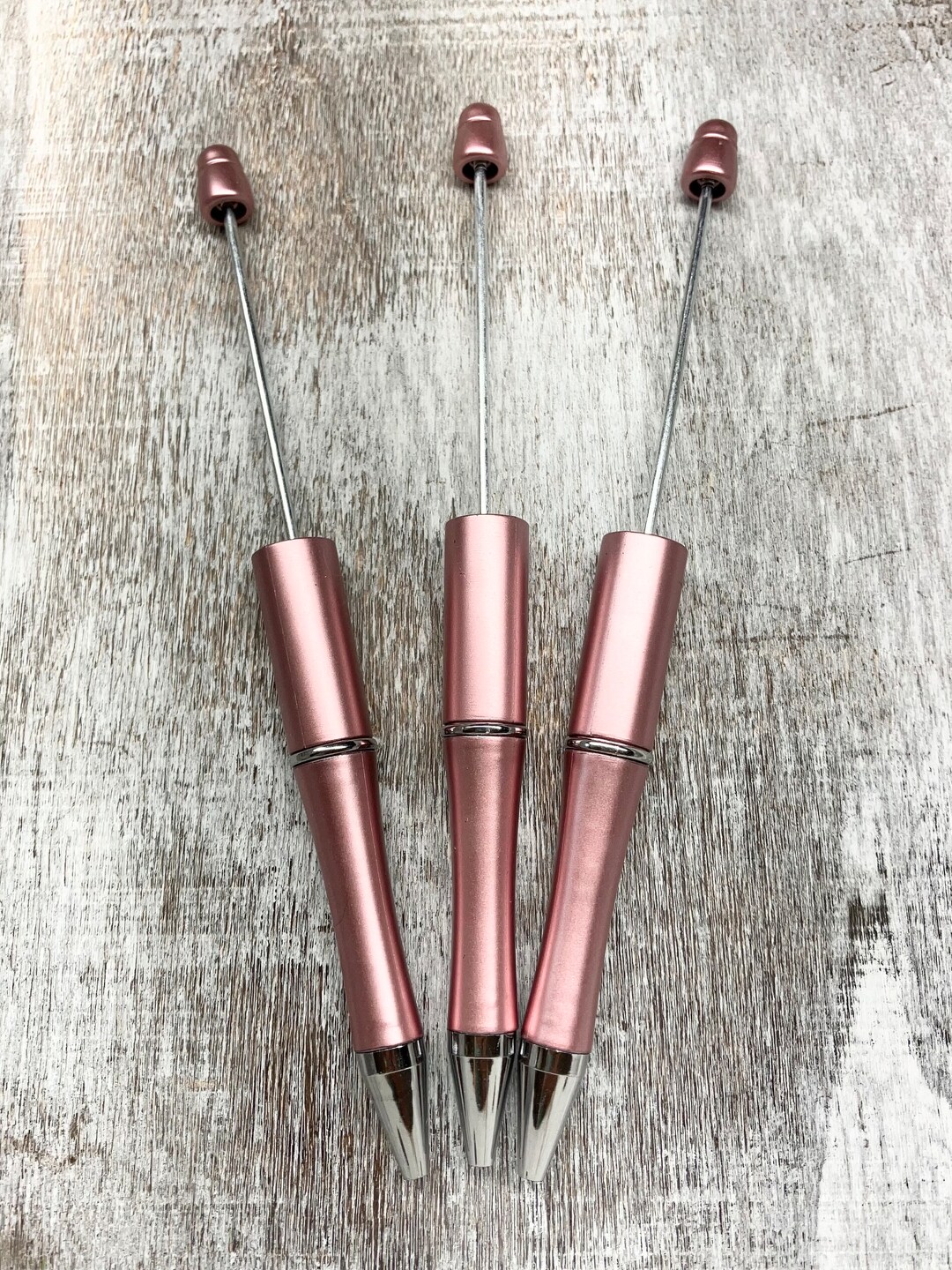 Dusty Rose Pink Plastic Beadable Pen / Beadable Accessories / DIY ...