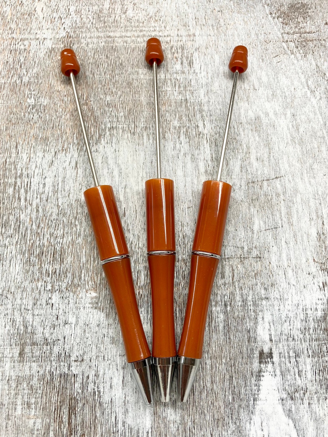 Burnt Orange Plastic Beadable Pen / Beadable Accessories / DIY Projects ...