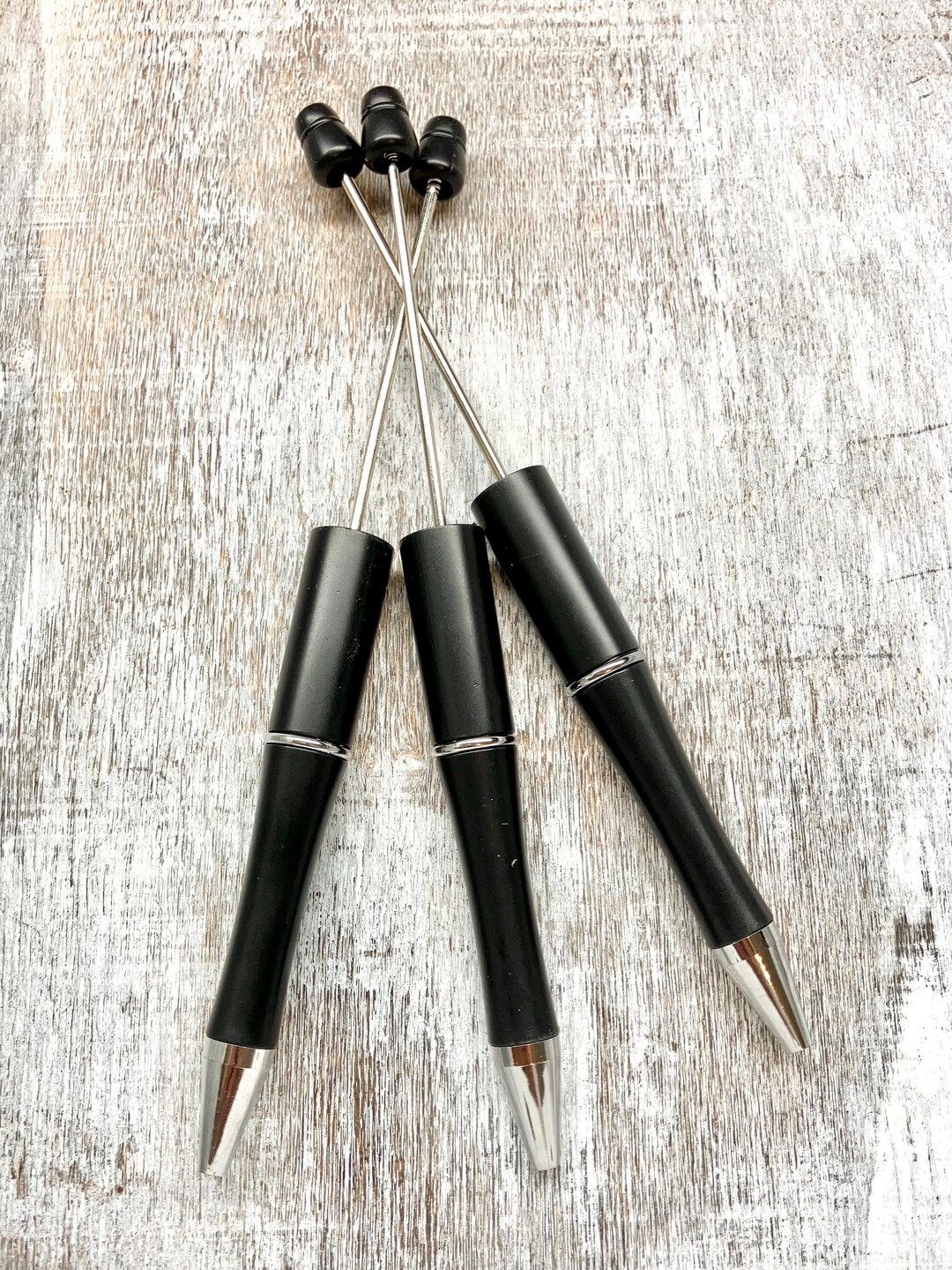 Black Plastic Beadable Pen / Beadable Accessories / DIY Projects ...