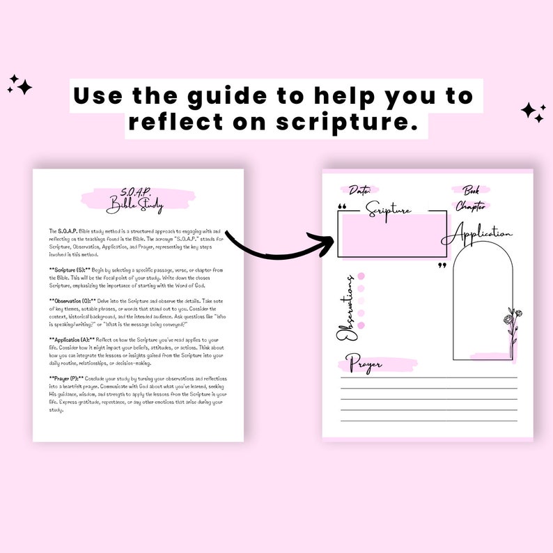 SOAP Bible Study Printable Template | Bible Study Digital Download ...