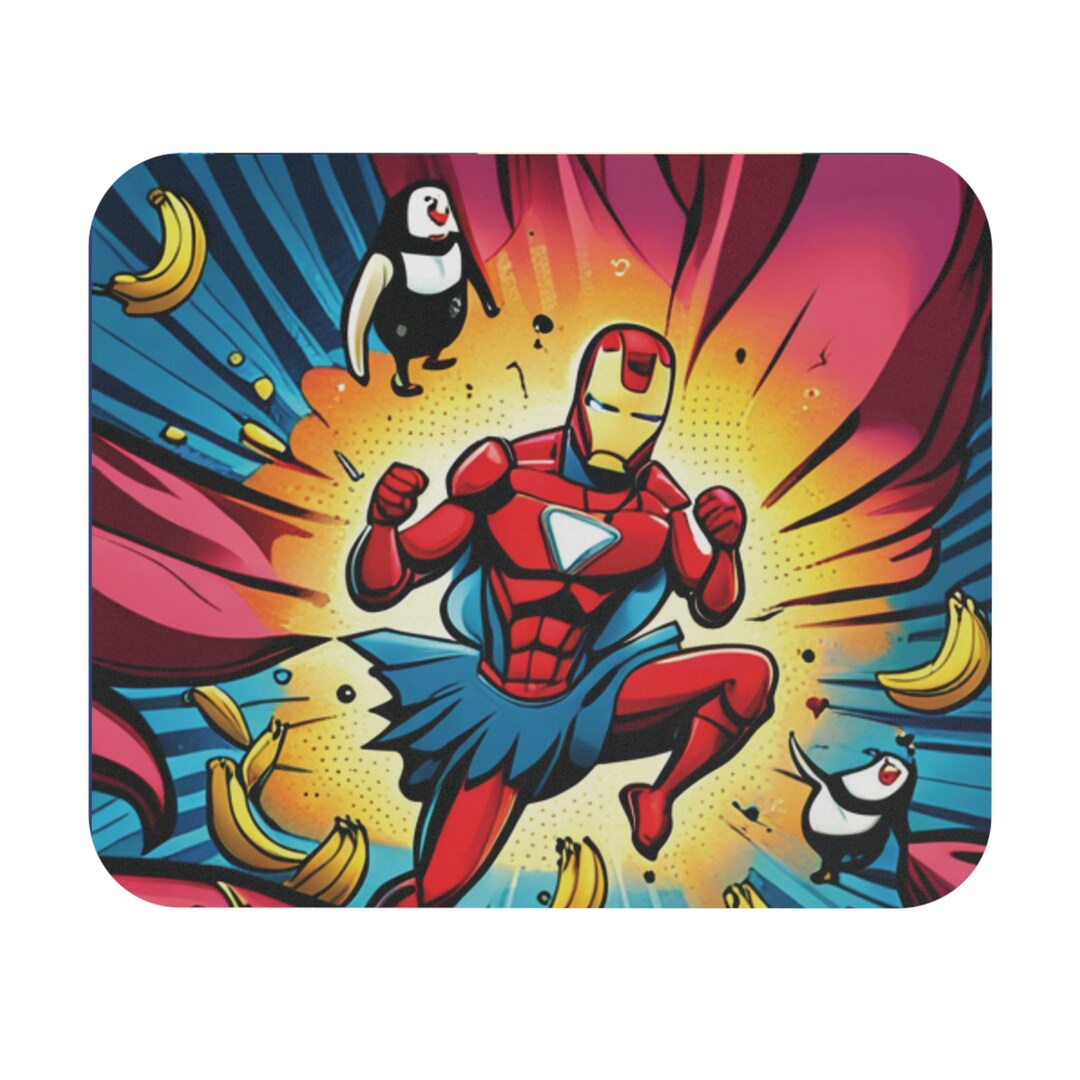 Cartoon Iron Maniac Mouse Pad - Etsy