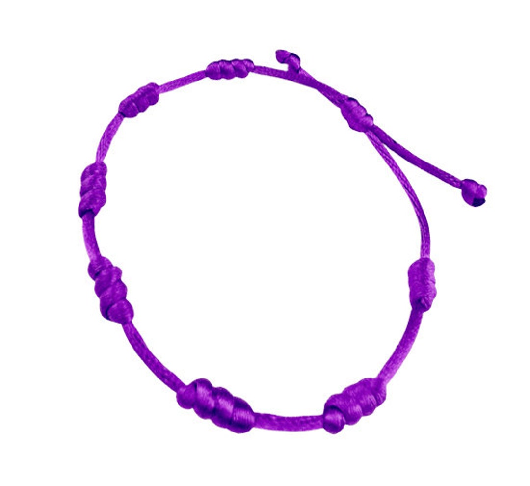 Purple Seven Knots Bracelet - Etsy
