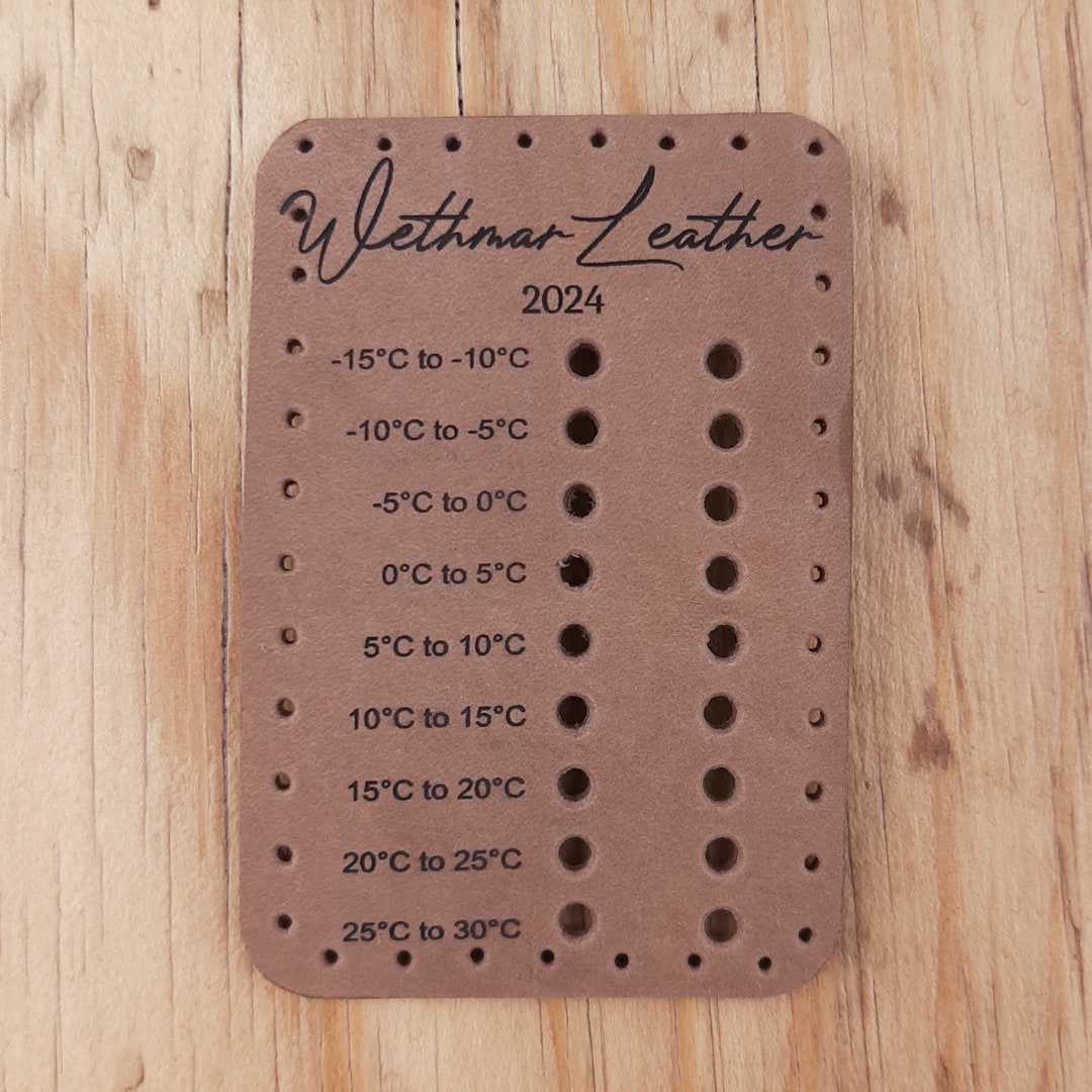 Temperature Blanket Color Key in Leather Month Tags - Etsy