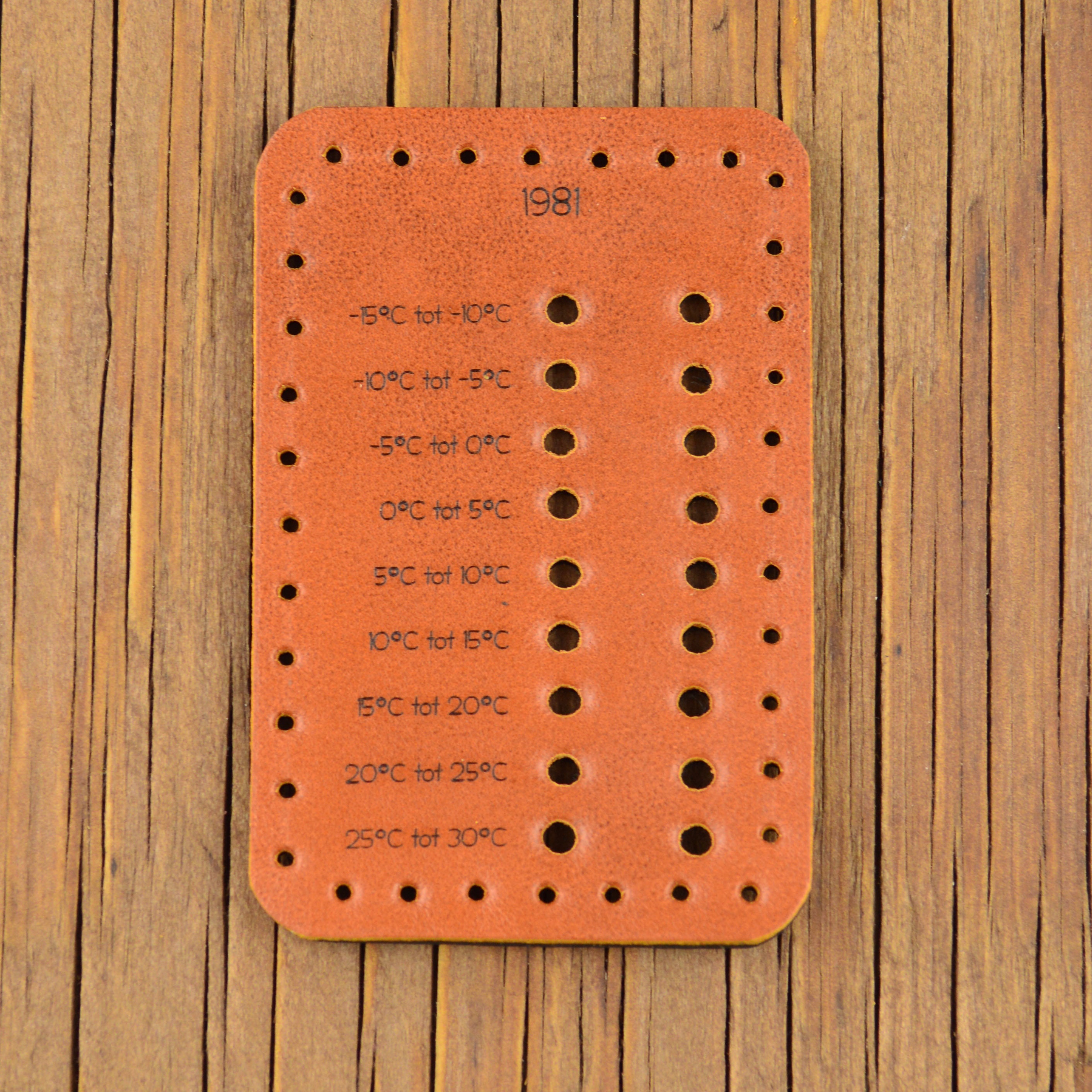 Temperature Blanket Color Key in Leather Month Tags - Etsy