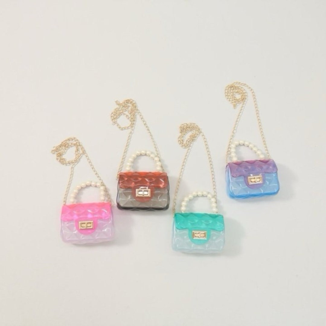 Clear Ombre Mini Jelly Bag: Kids Pearl Handle Crossbody Purse - Etsy