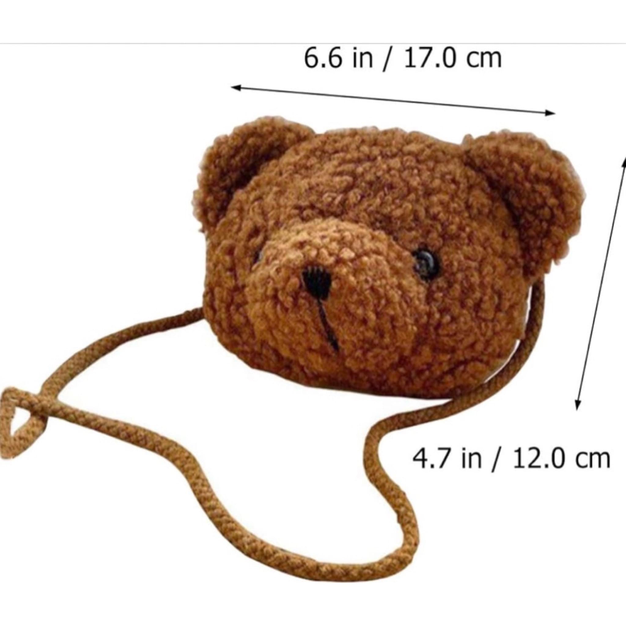 Girls Teddy Bear Bag, Small Teddy Bear Face Crossbody Purse for Age 2 6 ...