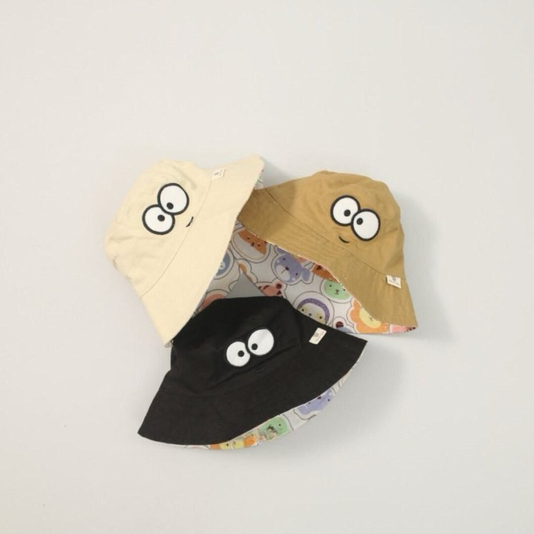 Cartoon Big Eyed Bucket Hat for Toddler, Cute Animal Lined Sun ...