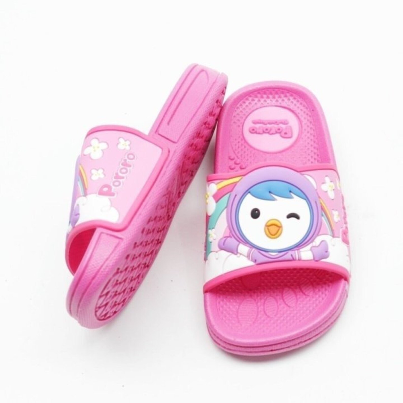 Cartoon Pororo Summer Slippers, Lightweight Comfy Beach, Shower Sandal ...