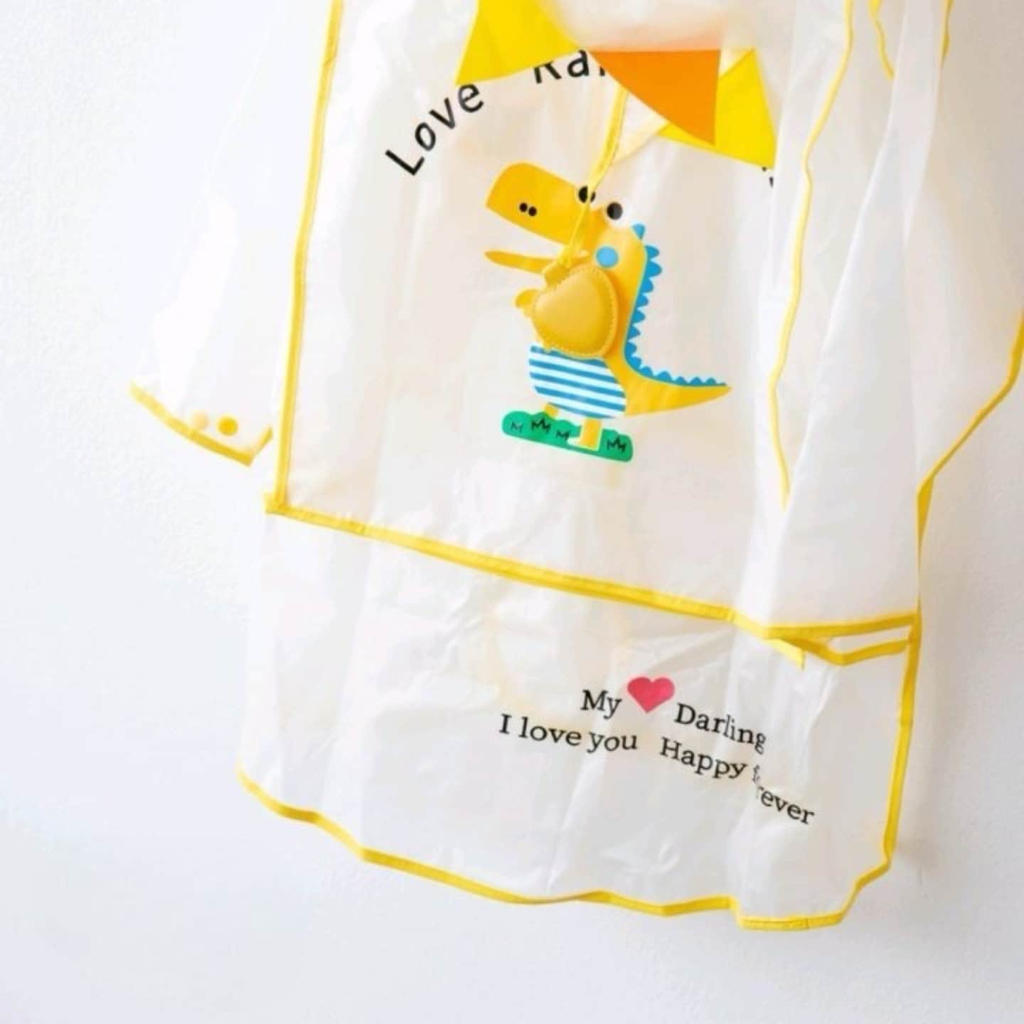 Cartoon Dinosaur Raincoat for Kids, Lightweight Waterproof Cute Hooded ...