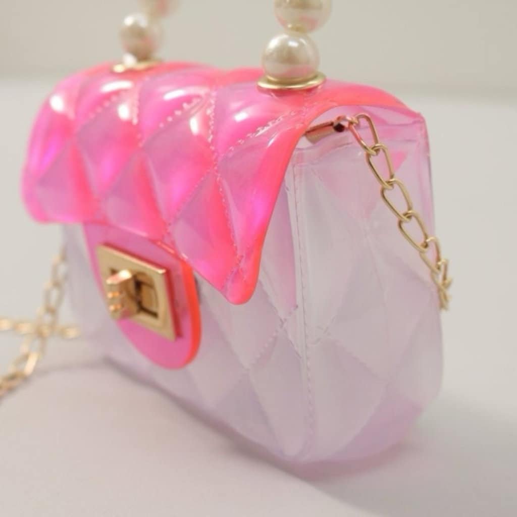Clear Ombre Mini Jelly Bag: Kids Pearl Handle Crossbody Purse - Etsy