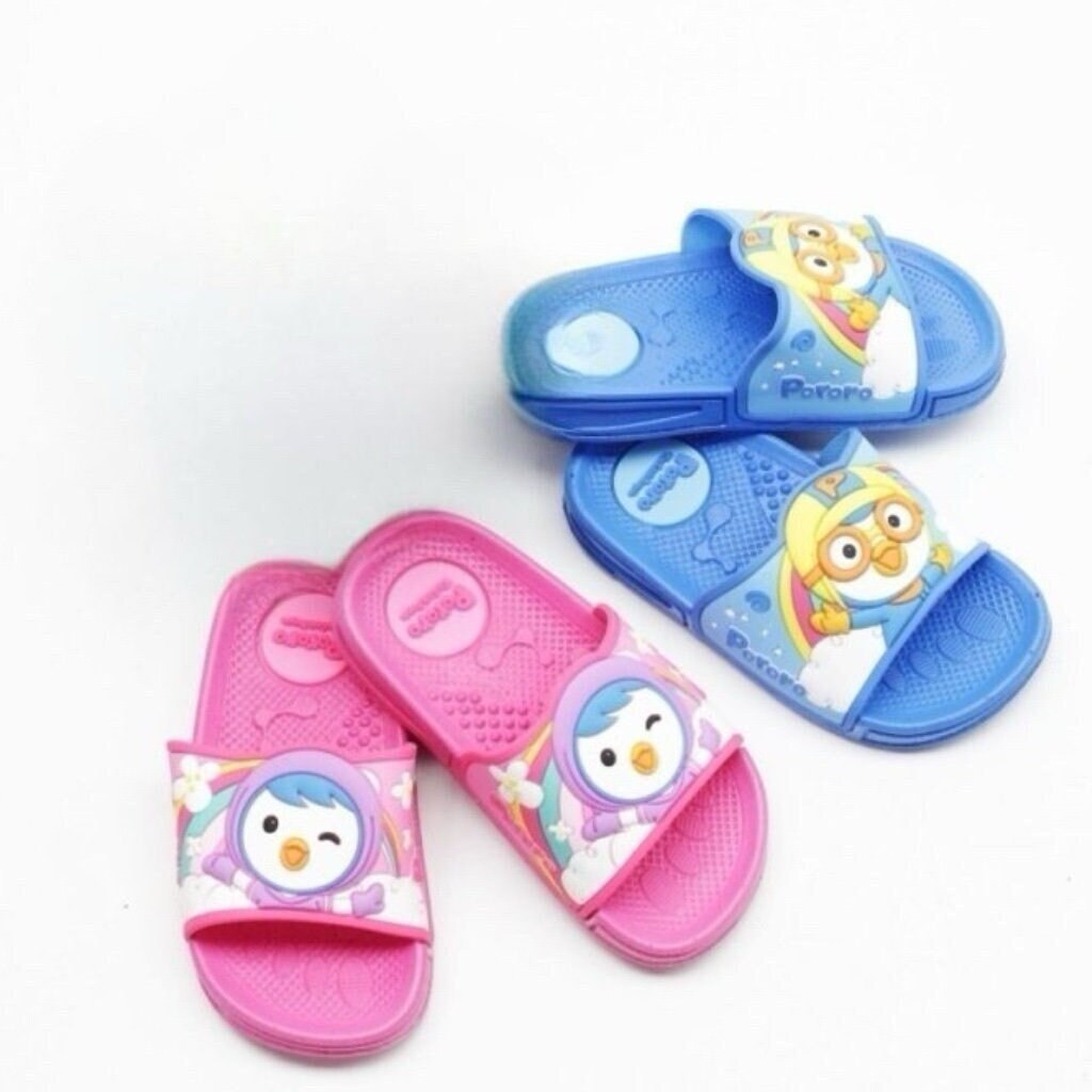 Cartoon Pororo Summer Slippers, Lightweight Comfy Beach, Shower Sandal ...