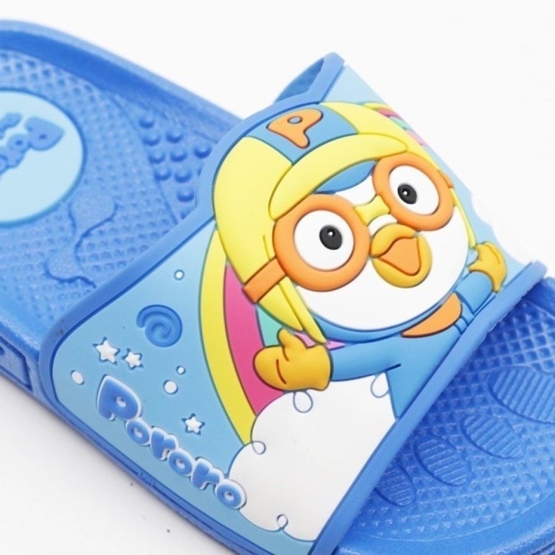 Cartoon Pororo Summer Slippers, Lightweight Comfy Beach, Shower Sandal ...