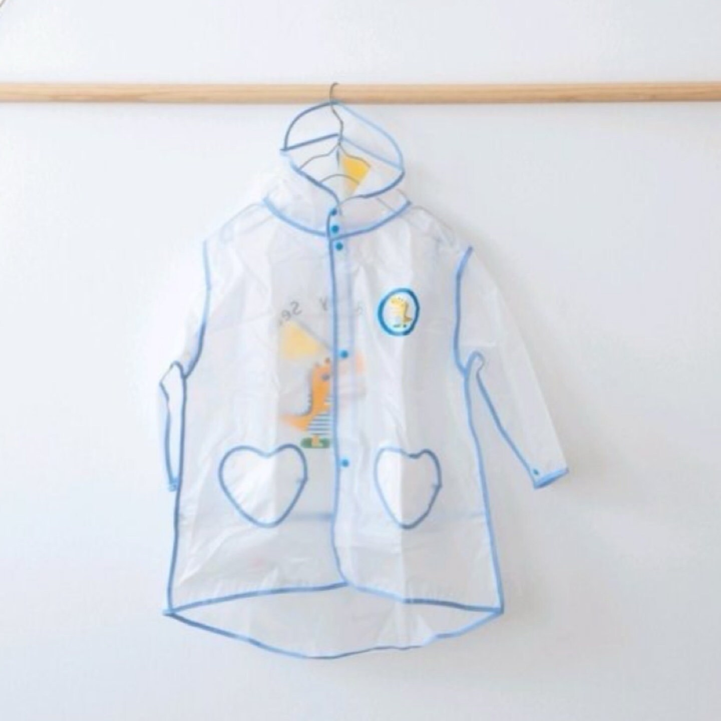 Cartoon Dinosaur Raincoat for Kids, Lightweight Waterproof Cute Hooded Rain Jacket for Children ...