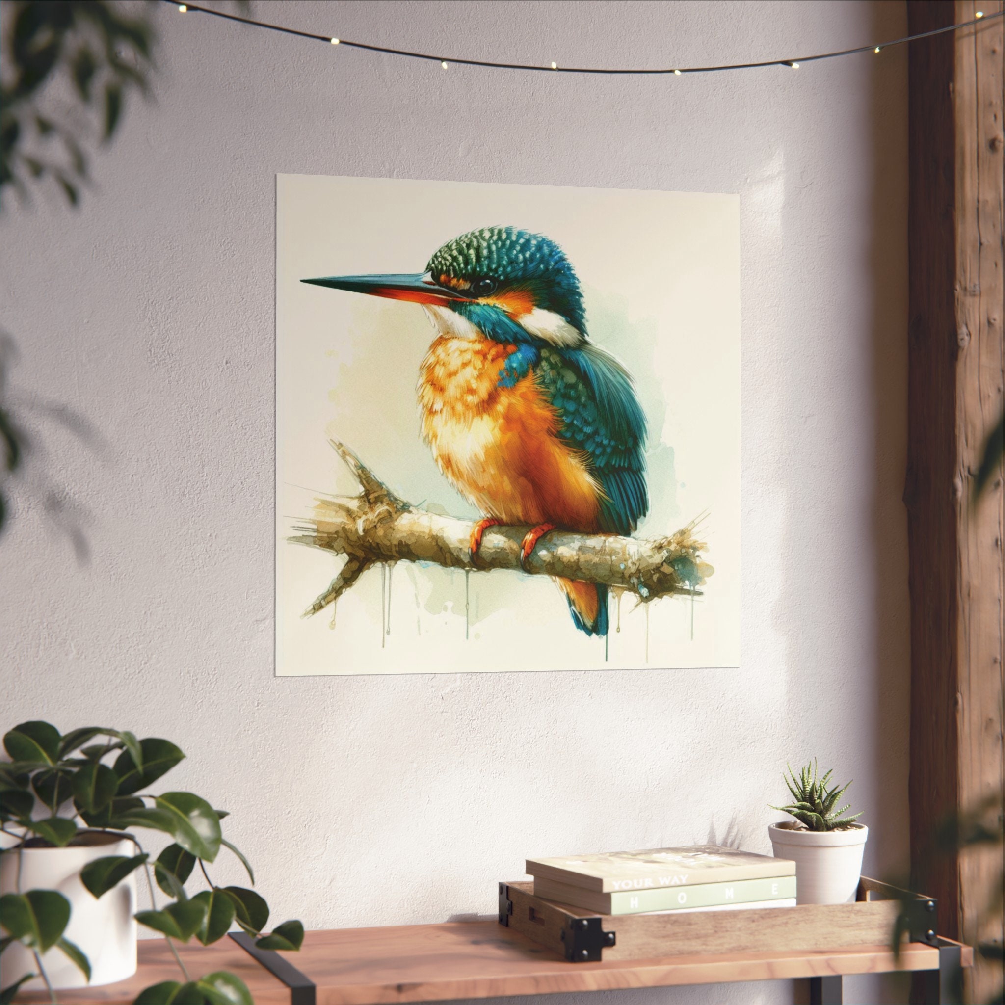 Kingfisher Bird Watercolor Poster, Birdwatchers Gift, Birder Gift ...