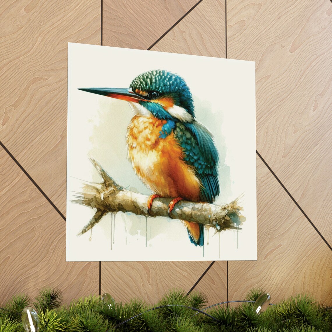 Kingfisher Bird Watercolor Poster, Birdwatchers Gift, Birder Gift ...