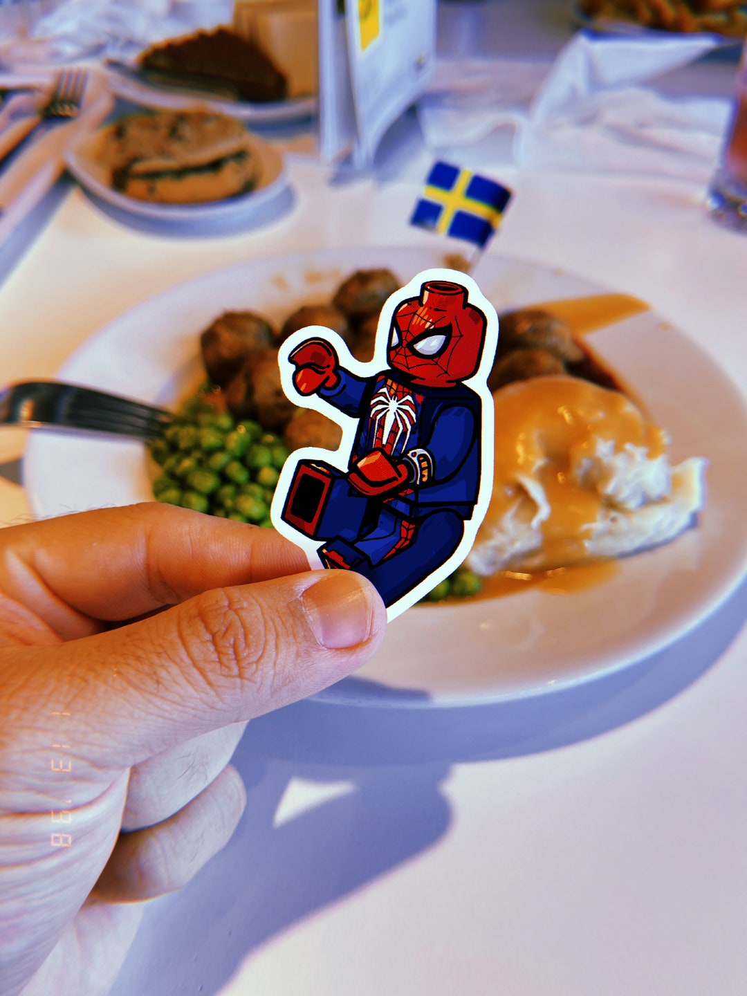 Vintage Blocky Spiderman Ps4 | Spiderman 2 Ps5 Parody Block Toy Sticker ...