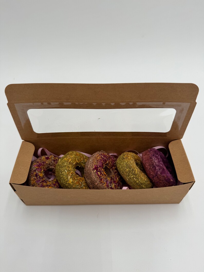 Assorted Timothy Hay Donuts for Bunnies. Rabbit Treat, Hamster Treat ...