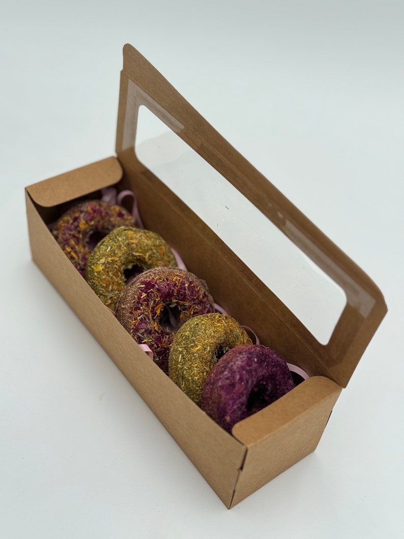 Assorted Timothy Hay Donuts for Bunnies. Rabbit Treat, Hamster Treat ...