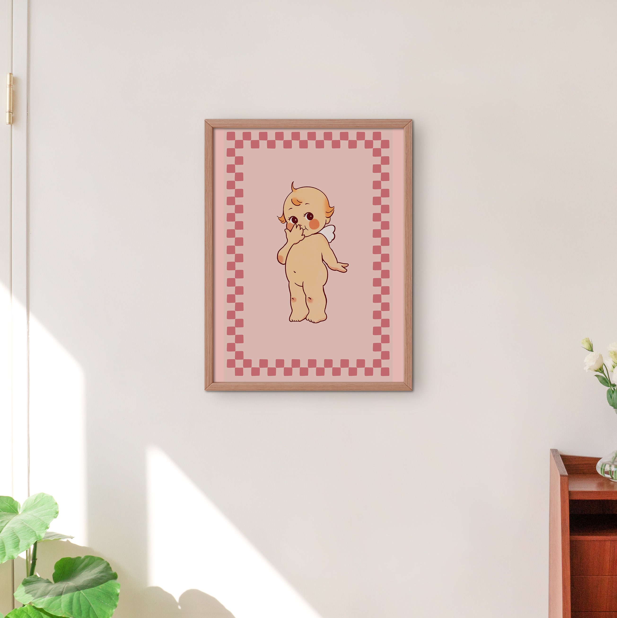 Kewpie Baby Pink | Large Printable Art | Digital Download Print ...