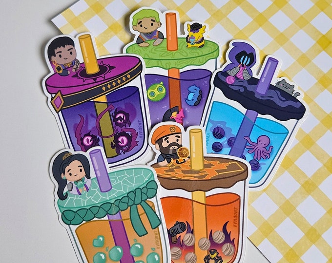 VALORANT Agent Boba Stickers | Sage, Omen, Gekko, Brimstone, and Reyna ...