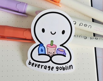 Beverage Goblin Vinyl Sticker - Etsy