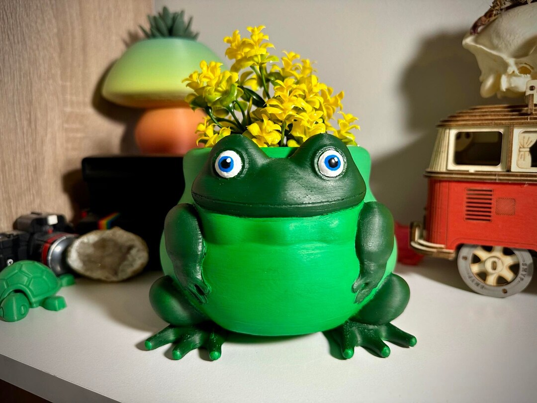 Handsome Frog Planter ~frog Ross is Hand Painted and Made to Order~ - Etsy