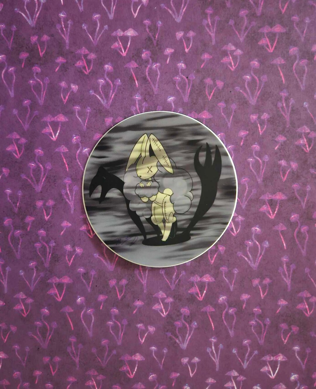 Lopunny Fusion Spooky Halloween Circle Sticker Durable Etsy