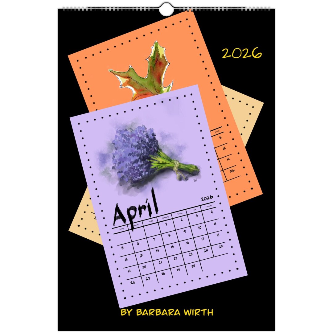 Polka Dot Smiles Wall Calendar - Original Watercolor Illustration of ...