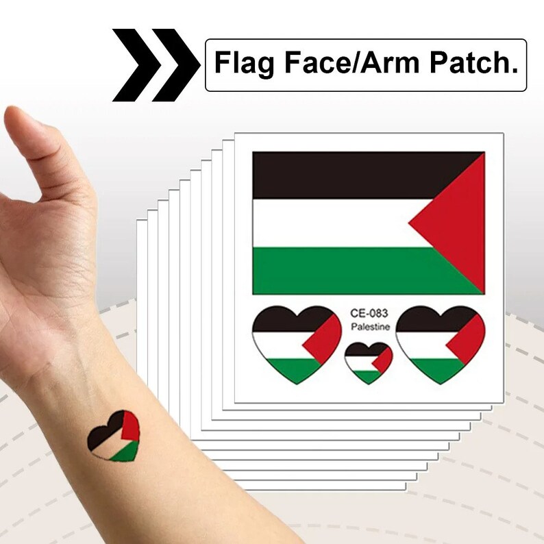 Palestine Flag Water Transfer Stickers Vibrant Colors, Effortless ...
