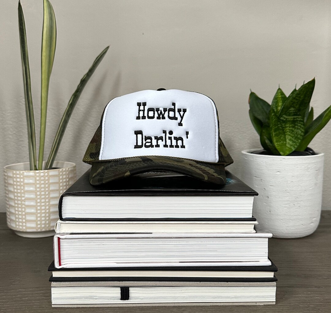 Howdy Darlin' Camo Embroidered Trucker Hat - Etsy