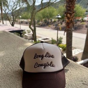 Long Live Cowgirls Embroidered Trucker Hat - Etsy