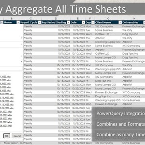 Advanced Excel Time Sheet | Refined Data Entry | Weekly - Bi-weekly ...