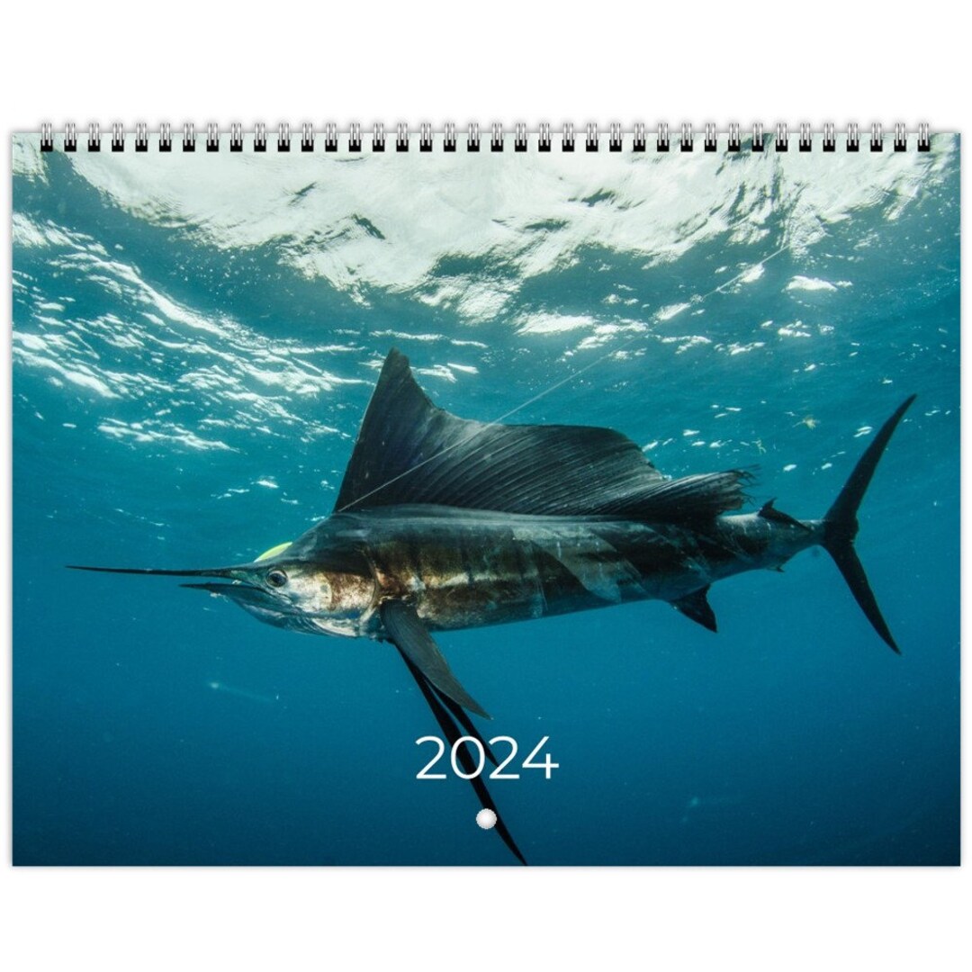 2024 Fish Species Calendar With Moon Phases wall Calendar US & Canada ...