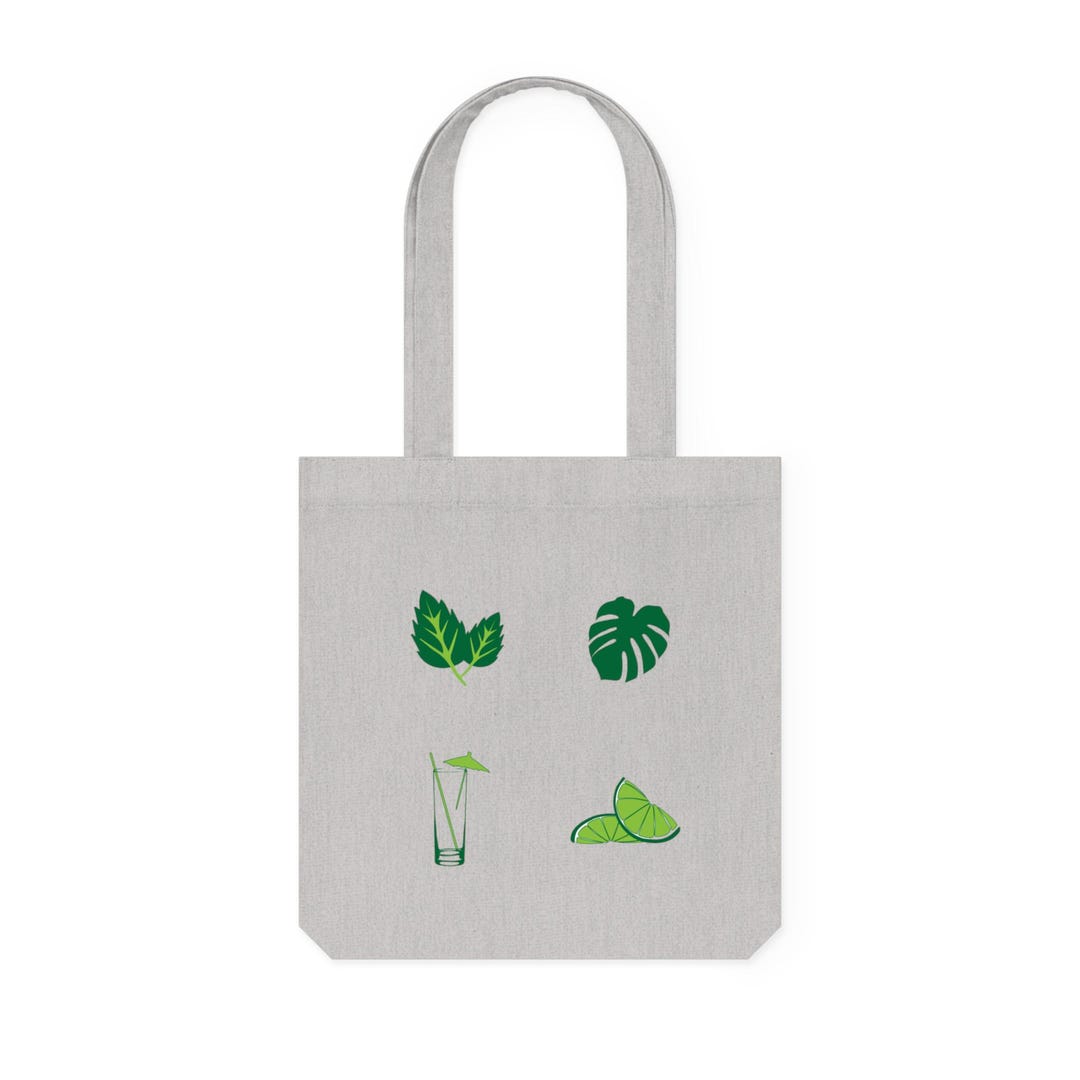 Mojito Woven Tote Bag, Eco-friendly Beach Bag, Summer Market Tote ...