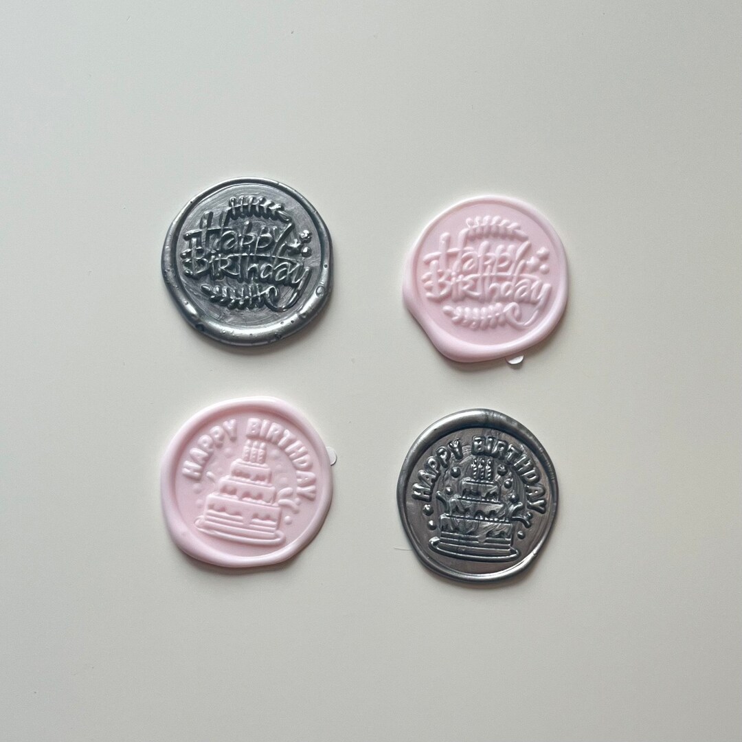 Happy Birthday Wax Seal Sticker, Birthday Stickers, Wax Seal Stamp ...