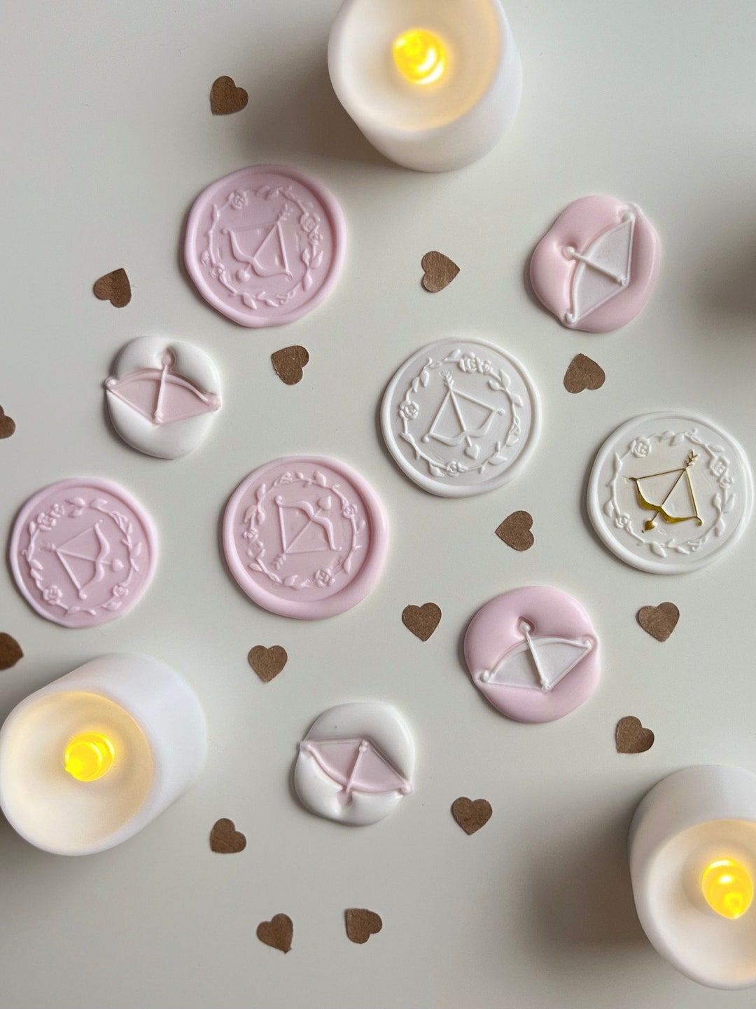 Valentine's Day Wax Seal Sticker, Cupid's Bow Arrow Wax Seal Sticker ...