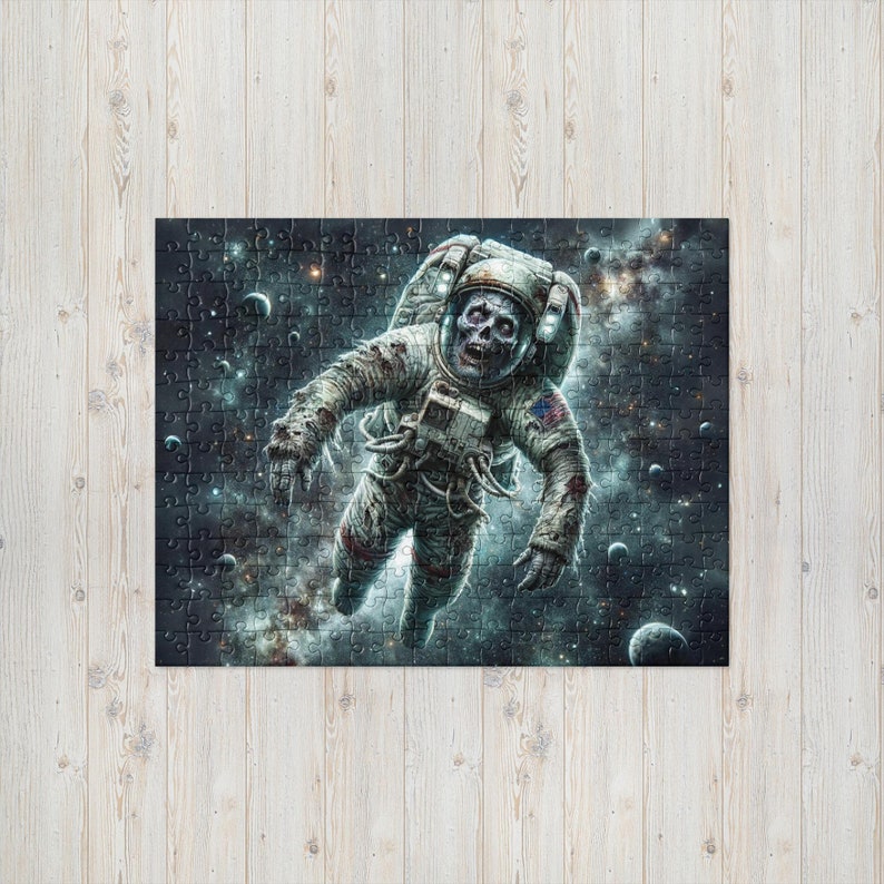 Galactic Undead Odyssey Jigsaw Puzzle Eerie Zombie Astronaut - Etsy