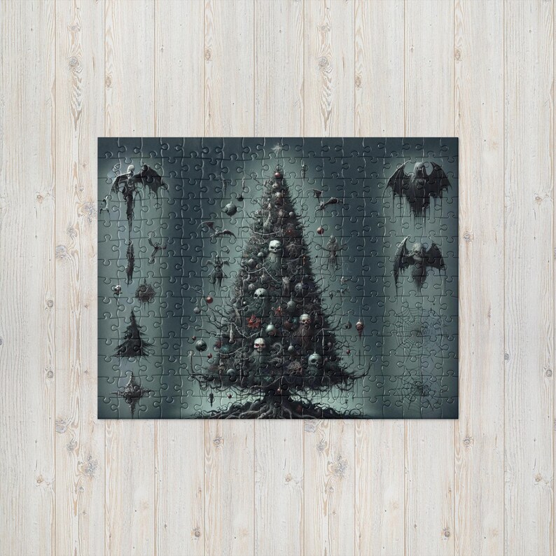 Macabre Christmas Tree & Gothic Ornaments Jigsaw Puzzle A - Etsy