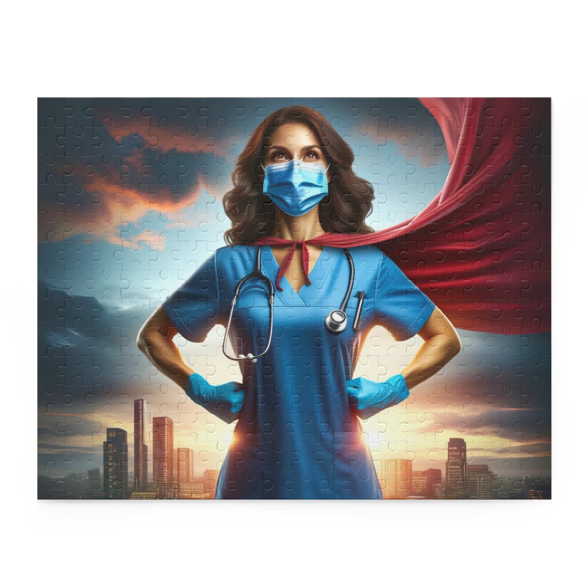Heroic Nurse Superhero Puzzle - Empowering Healthcare Tribute in 120 ...