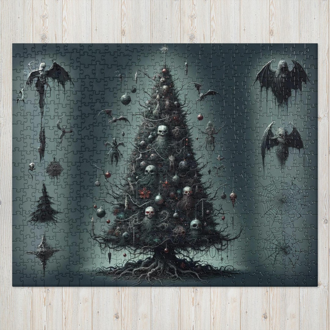 Macabre Christmas Tree & Gothic Ornaments Jigsaw Puzzle A - Etsy