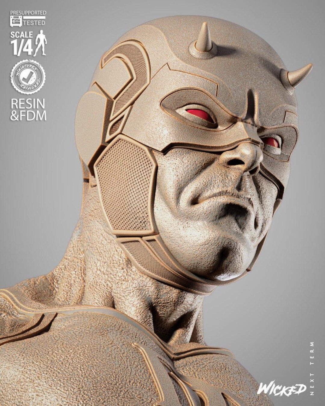 Daredevil Stl File Hells Kitchen Devil Bust - Etsy