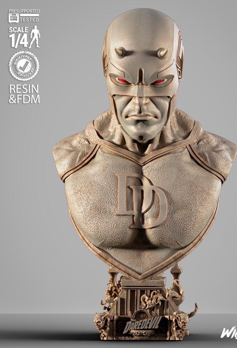Daredevil Stl File Hells Kitchen Devil Bust - Etsy