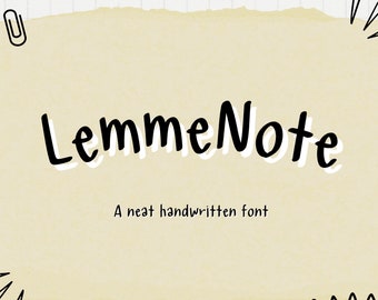 Neat & Cute Handwritten Font, Playful Font, Digital Planner Font, Study ...